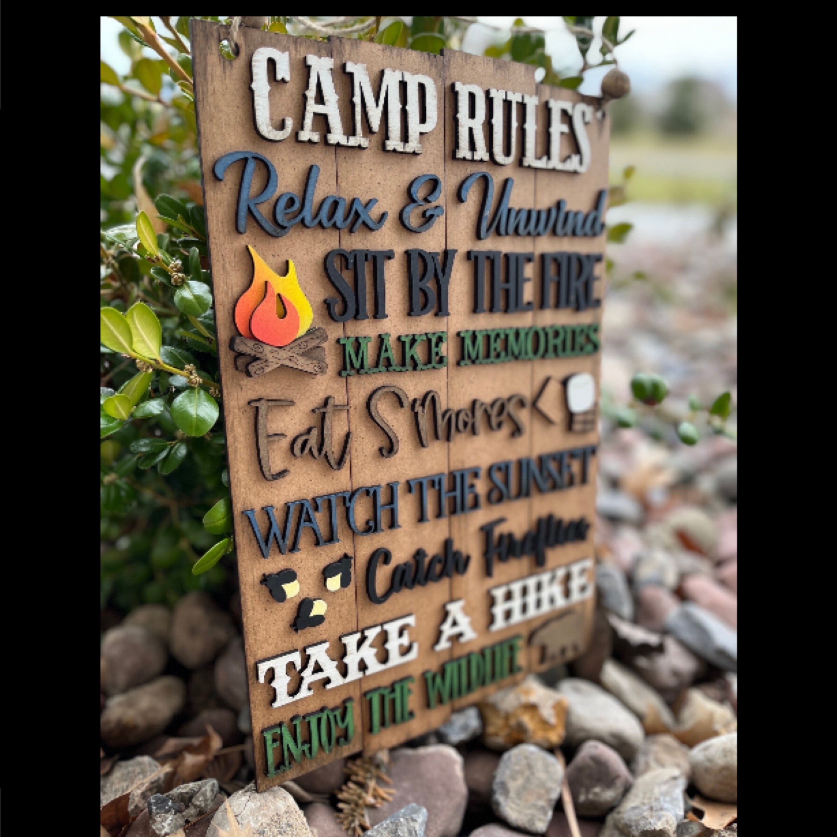 Camp Rules Sign | AS Creations LLC